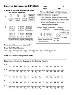 Electron Configuration And Orbital Notation Worksheet