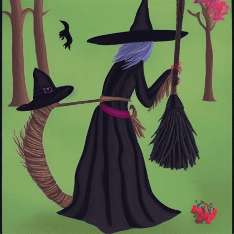 Witch On A Broom · Creative Fabrica