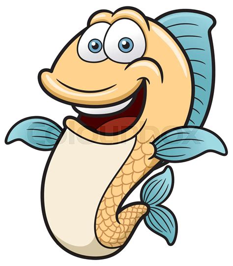 fisch fröhlich cartoon Stock Vektor Colourbox