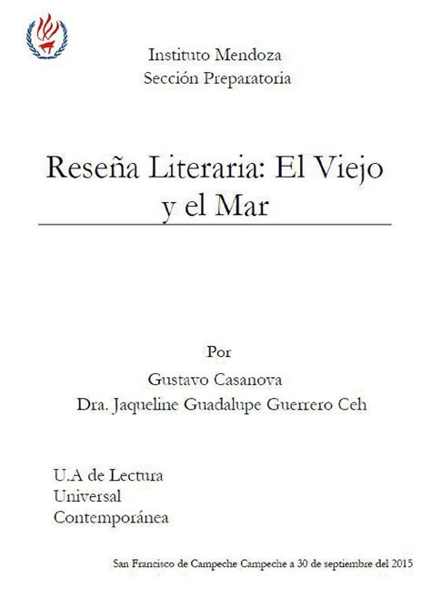 Médico Surtido Hasta reseña de la novela el viejo y el mar Conquistar