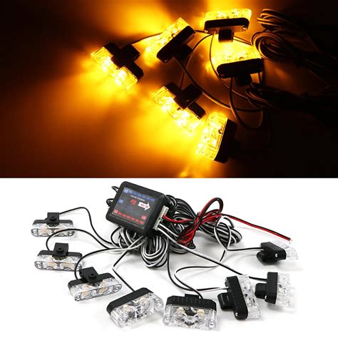 Led Auto Grille Stroboscooplamp V Led Knipperende Noodlamp