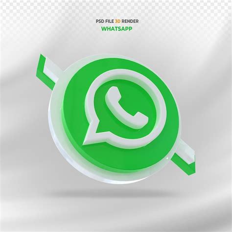 Logotipo De Whatsapp Redes Sociales Render 3d Archivo PSD Premium