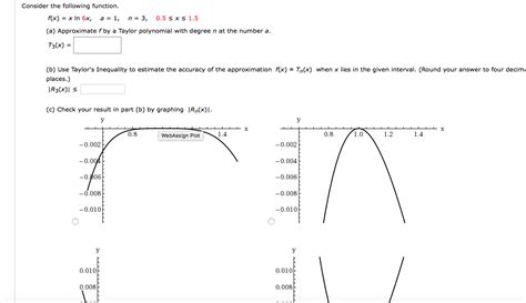 solved consider the following function f x ln 6x a