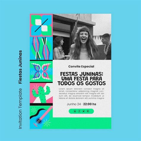 Modelo De Convite Para Festa Junina PSD Premium