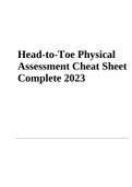 Head To Toe Physical Assessment Cheat Sheet Complete 2023 Health