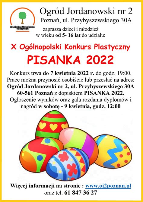 Ogólnopolski Konkurs Plastyczny Dla Dzieci i Młodzieży PISANKA 2022