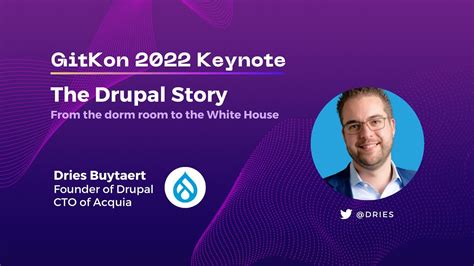 The Drupal Story GitKon 2022 Dries Buytaert Acquia YouTube