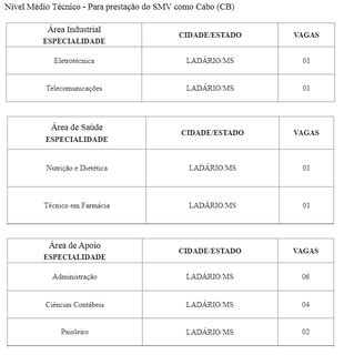 Processo seletivo do Serviço Militar Voluntário tem salário de R 11