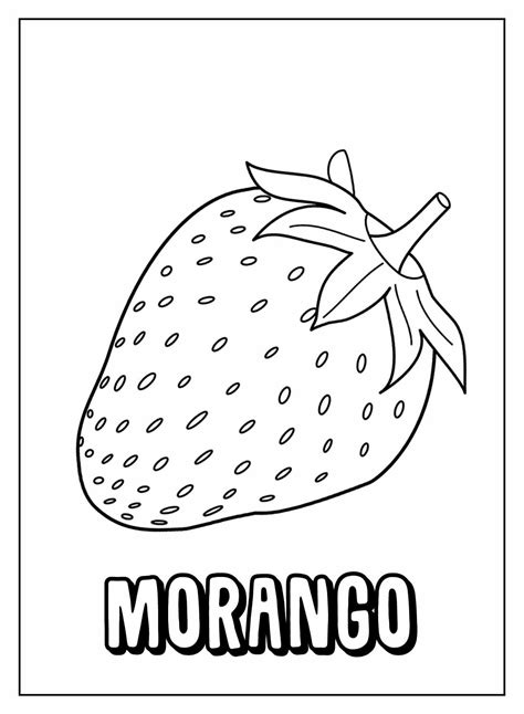 Desenhos De Frutas Nomes Para Colorir E Imprimir