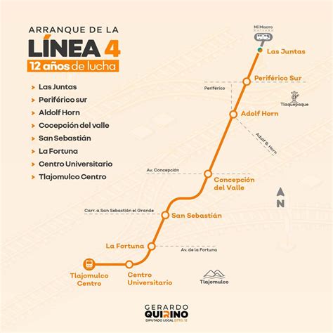 Tren Ligero Estas son las estaciones y el trayecto de la Línea 4 El