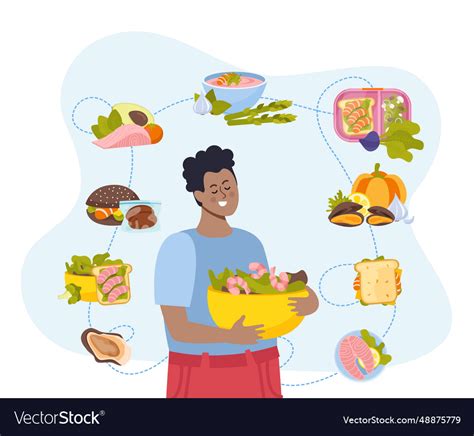 Seafood Flat Composition Royalty Free Vector Image