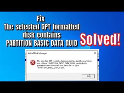 Cara Atasi The Selected GPT Formatted Disk Contains Partition Type