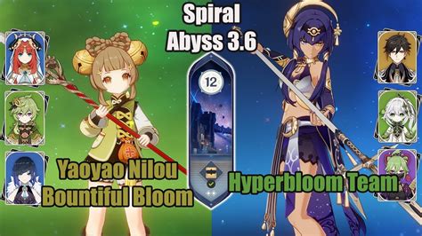 C1 Yaoyao Nilou Bloom And C2 Candace Hyperbloom SPIRAL ABYSS 3 6