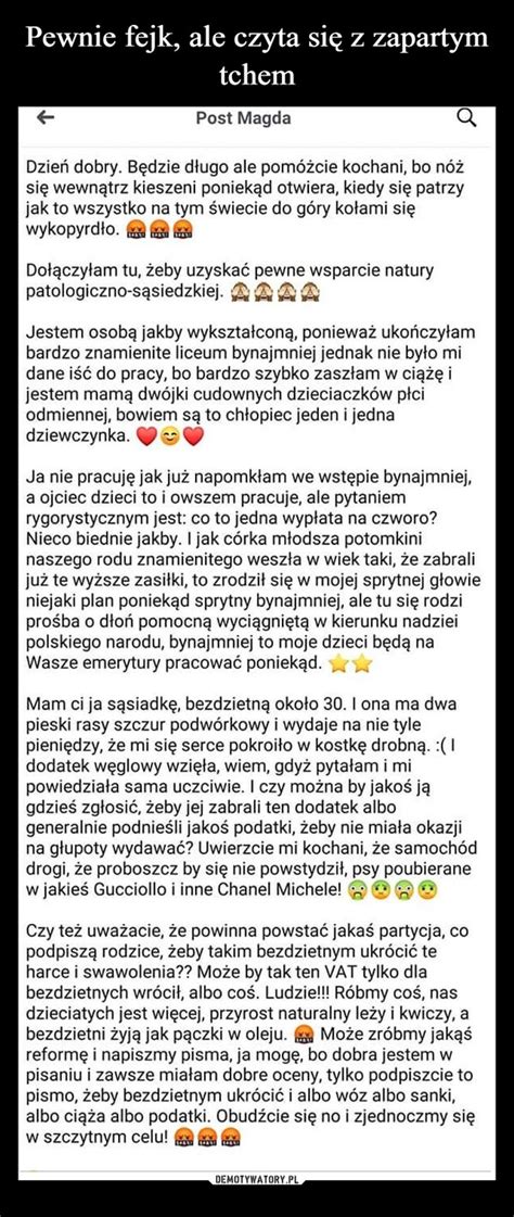 Pewnie fejk ale czyta się z zapartym tchem Demotywatory pl