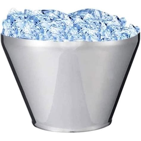 Seau À Glace Double Couche Seau À Glace En Acier Inoxydable Bar Club