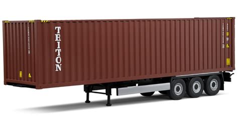SL2400501 Rimorchio Porta CONTAINER 2021 RED 1 24 SOLIDO