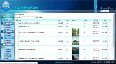 javaweb基于jsp开发在线投票管理系统源码（前台 后台） 大作业 毕业设计 javaweb在线投票系统 csdn博客