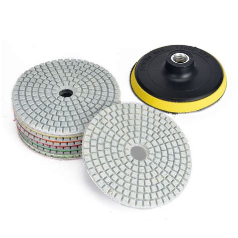 9Pcs Set 4 Inch Wet Dry Diamond Polishing Pad Kit For Granite Concrete