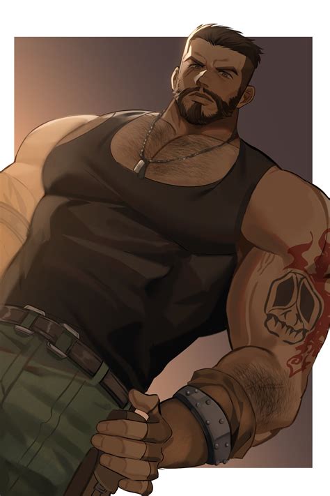 Barret Wallace Final Fantasy And More Drawn By Brk Danbooru