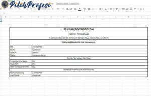Contoh Slip Tunjangan Hari Raya Raya Bisa Di Edit Print Pilihprofesi