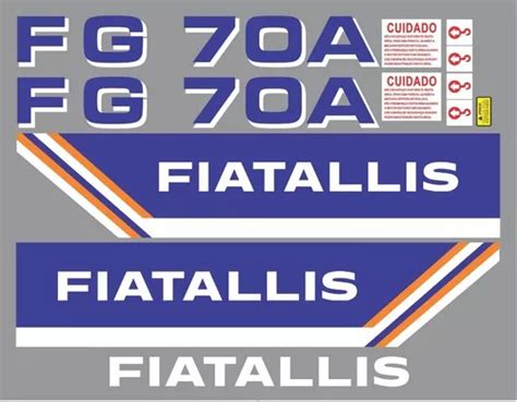 Kit Adesivos Motoniveladora Fg Fiatallis 70a Frete grátis