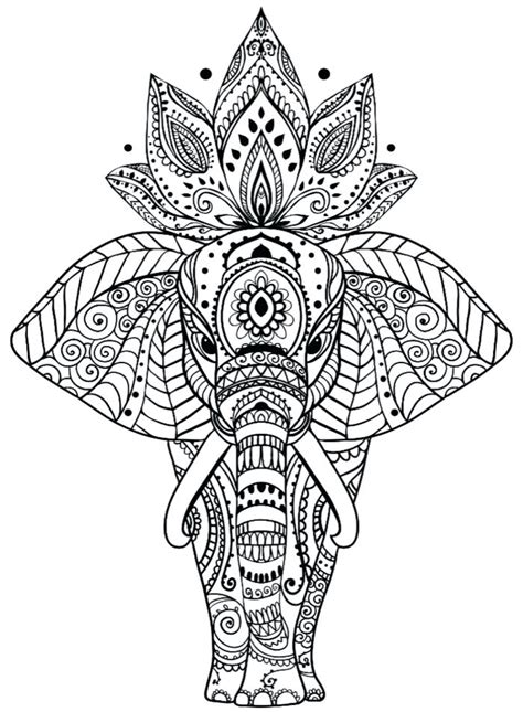 Sch Ne Bilder Zum Nachmalen Mandala Tier Elefant Mit Lotusblume Am