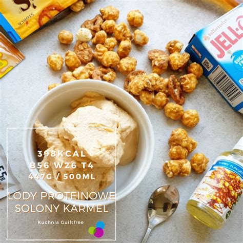 Domowe lody proteinowe solony karmel bez maszynki do lodów mocna