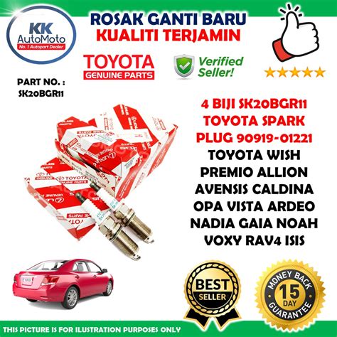 4 Biji SK20BGR11 Toyota Wish Noah Voxy Gaia Nadia Premio Allion