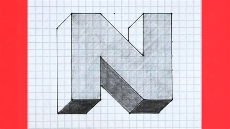 Como Dibujar La Letra N En 3d Dibujando Letra En 3d How To Draw 3d