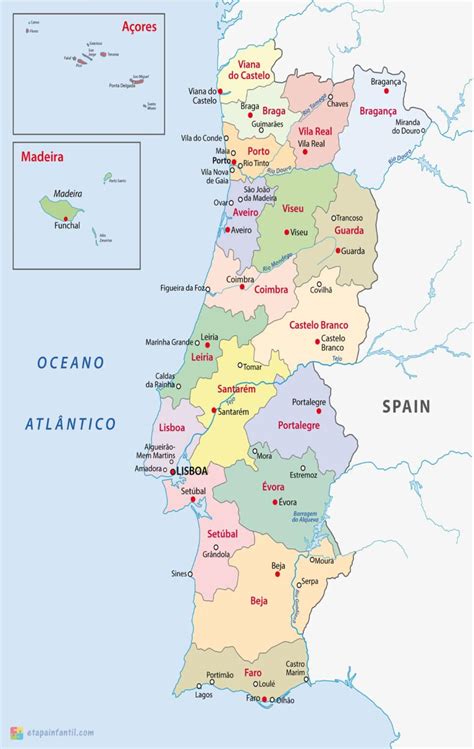 Mapas De Portugal Para Que Los Ni Os Descubran Este Pa S Etapa Infantil
