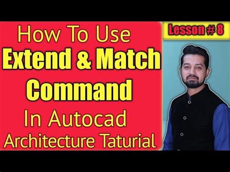 How To Use Extend Match Command In Autocad Ll Learn Autocad Command