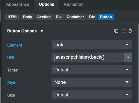 Back Button Bootstrap Studio Help Bootstrap Studio Forum