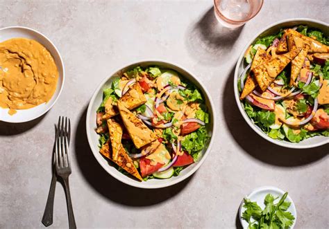 Thai Salad With Tofu And Peanut Dressing The New Baguette