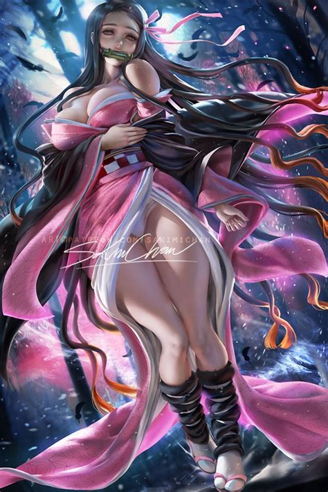 Older Nezuko Pinup By Sakimichan On DeviantArt Fan Art Demon Slayer