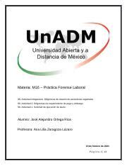 M16 U3 S6 JOOR docx Materia M16 Práctica Forense Laboral S6
