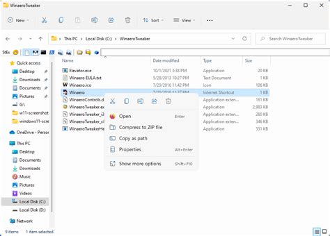 context menu file explorer windows 11