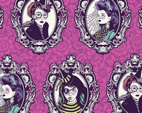 Eob X Nightshade Deja Vu Coven In Oleander By Tula Pink Halloween