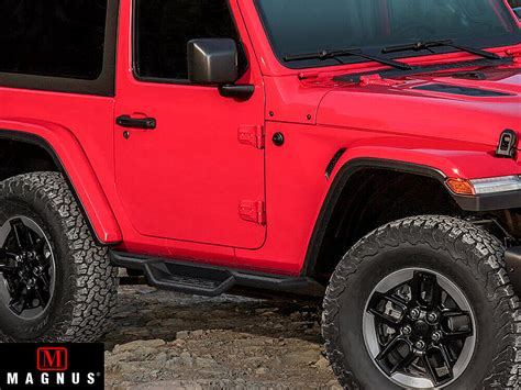 APS Black Nerf Bar Steps For 18 24 Jeep Wrangler JL 2Dr EBay