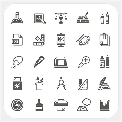 conjunto de iconos de diseño gráfico 13129455 Vector en Vecteezy