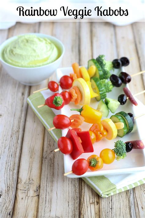 Rainbow Veggie Kabobs Two Healthy Kitchens