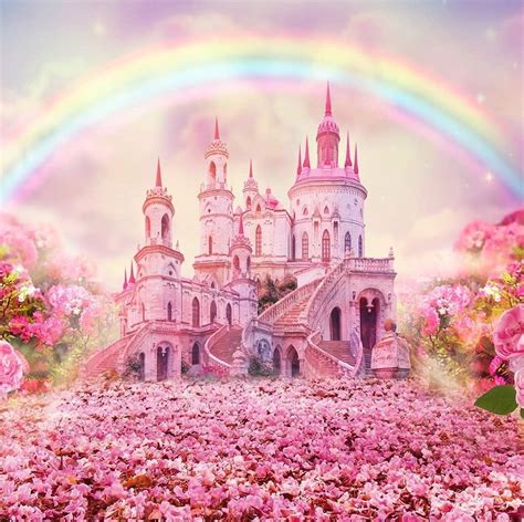 Magical Pink Fairytale Princess Castle Backdop For Birthday Parties
