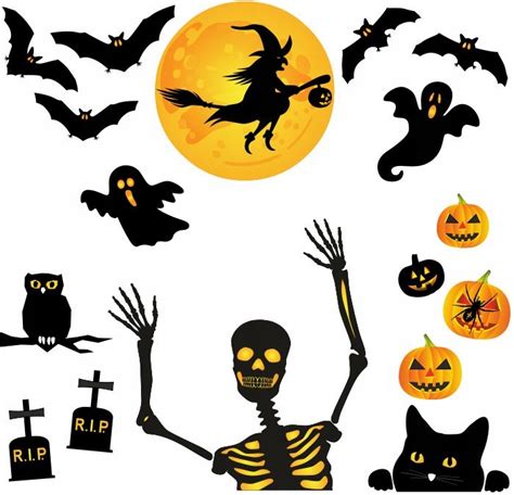Naklejki Halloween Ozdoby Na Okno Dynia Nietoperz 8639378960 Allegro Pl