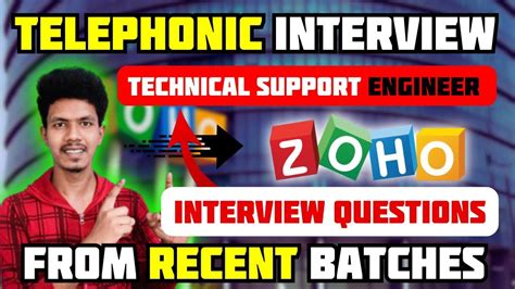 Zoho Technical Support Engineer Telephonic Interview Zoho Telephonic