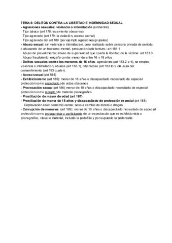 TEMA 6 Delitos Contra La Libertad E Indemnidad Sexual Pdf