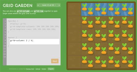 Изучите CSS Grid Layout Веселый путь с Grid Garden Triu
