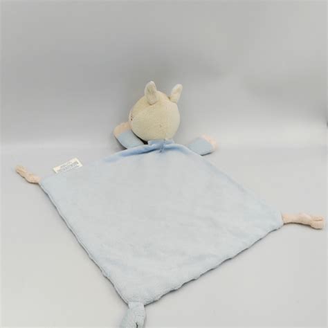 Doudou Plat Ane Cheval Bleu Interbaby