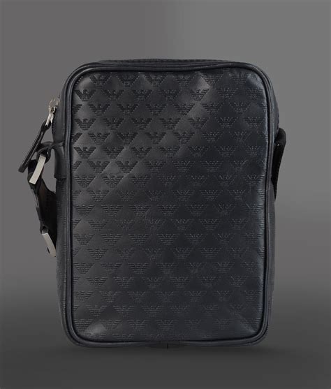 Lyst Emporio Armani Small Shoulder Bag In Calfskin With All Over Logo