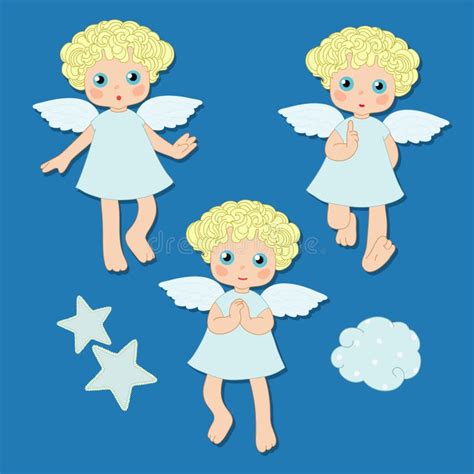 Ángeles en el cielo stock de ilustración Ilustración de nostalgia