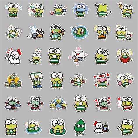 Keroppi Kawaii Calcomanias Stickers De Pvc Vs Agua Sapo En Venta En