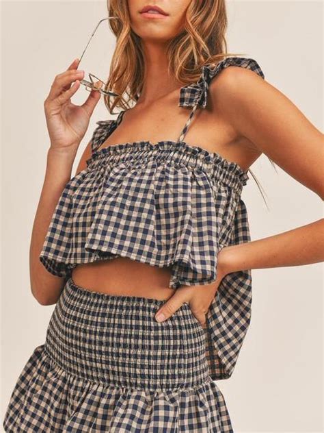 St Barths Gingham Ruffle Set Sassy Shortcake Sassy Shortcake